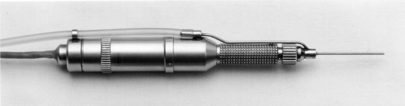 Black and white photograph showing the IOC (intra-ocular cutter ...