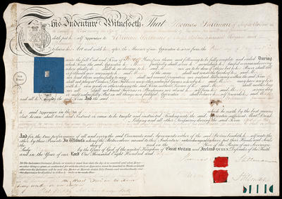 Apprenticeship indenture for Thomas Stillman (1826-1876) - Faculty of ...