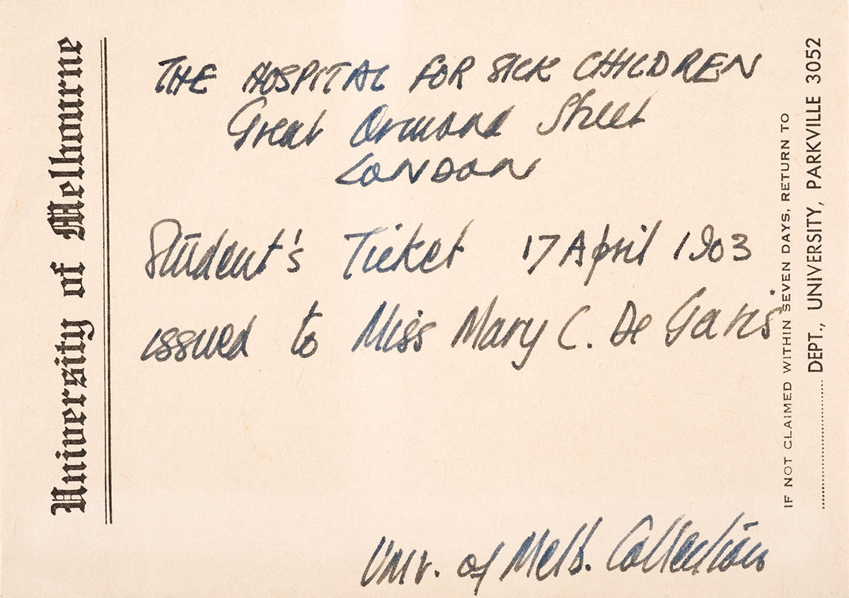 Student ticket and envelope - Faculty of Medicine, Dentistry and Health ...