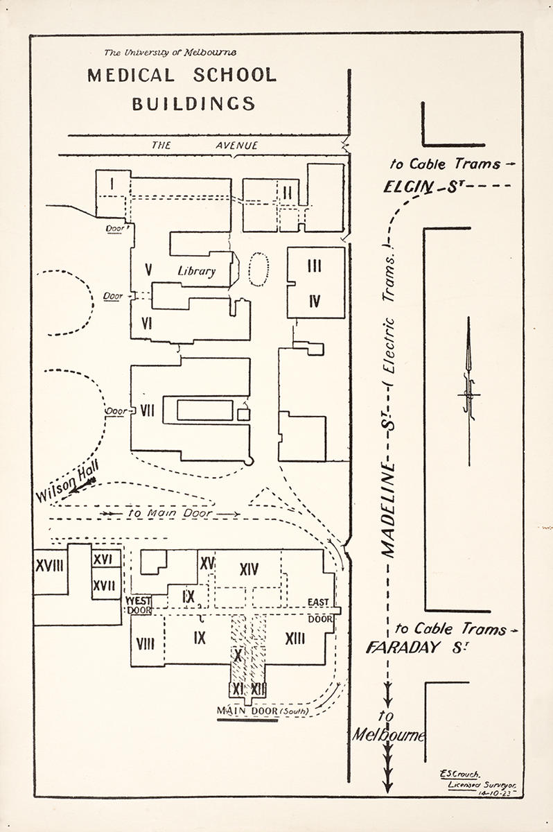 Plan of the Medical School buildings, 1923 - Faculty of Medicine ...