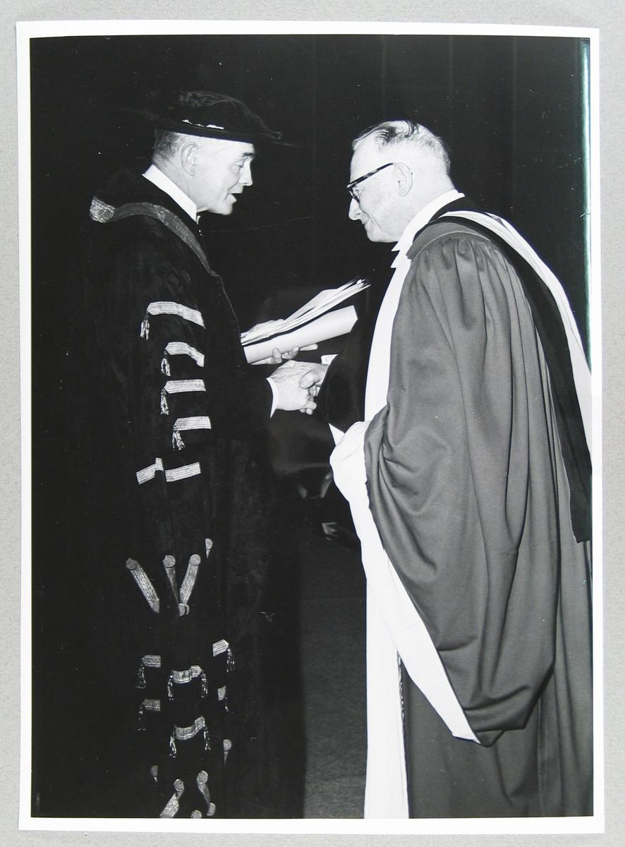 Photographs of the Conferral ceremony in Wilson Hall marking the ...