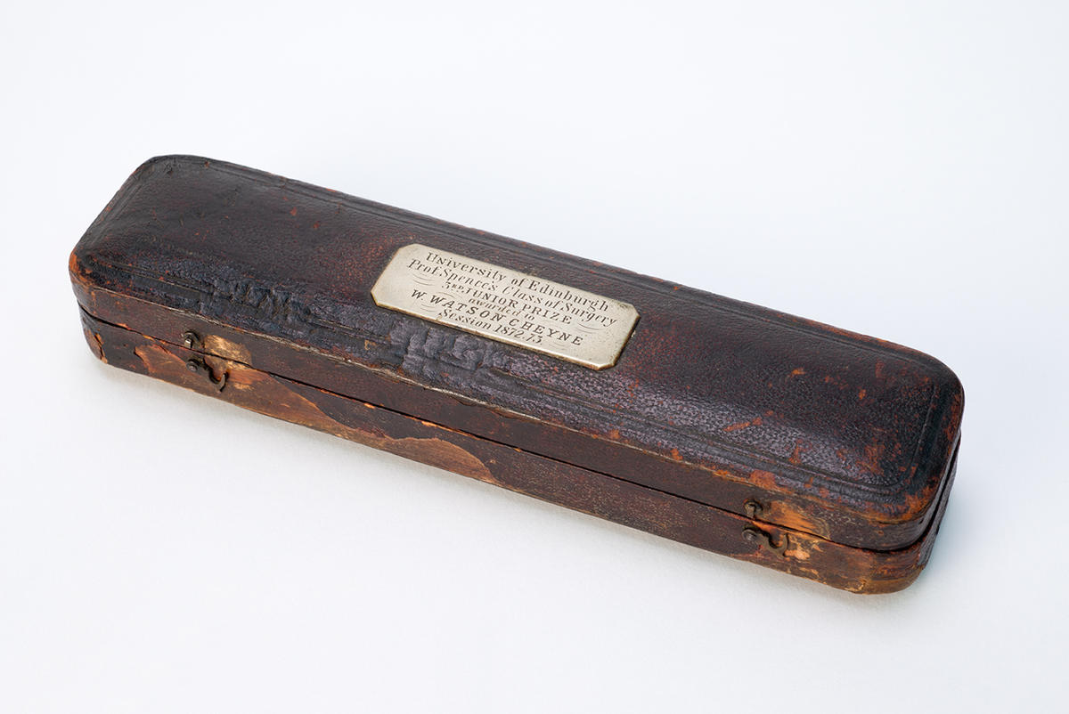 Presentation set of surgical instruments awarded to W. Watson Cheyne ...
