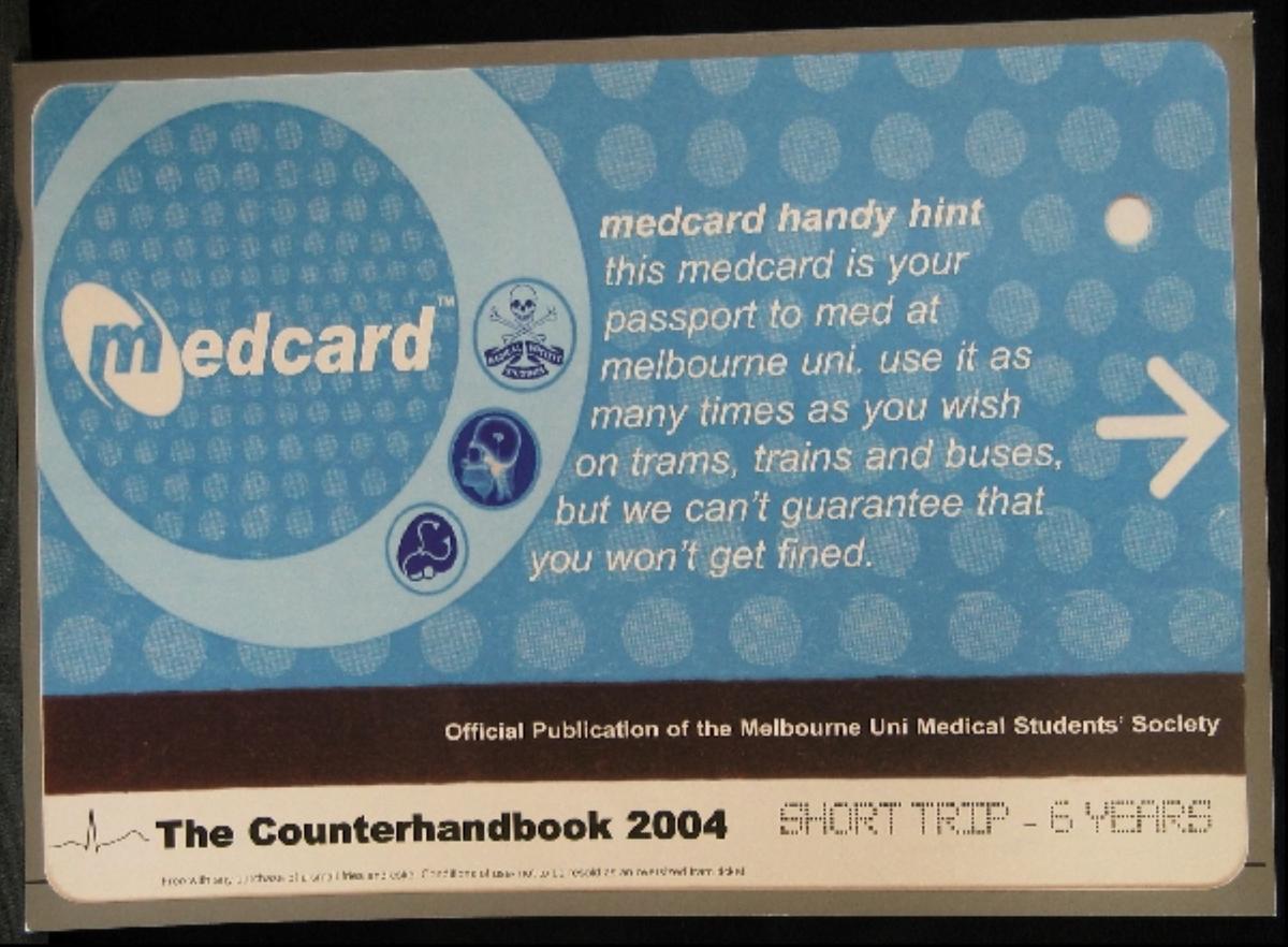 "Medcard: The Counter Handbook 2004" - Faculty of Medicine, Dentistry ...