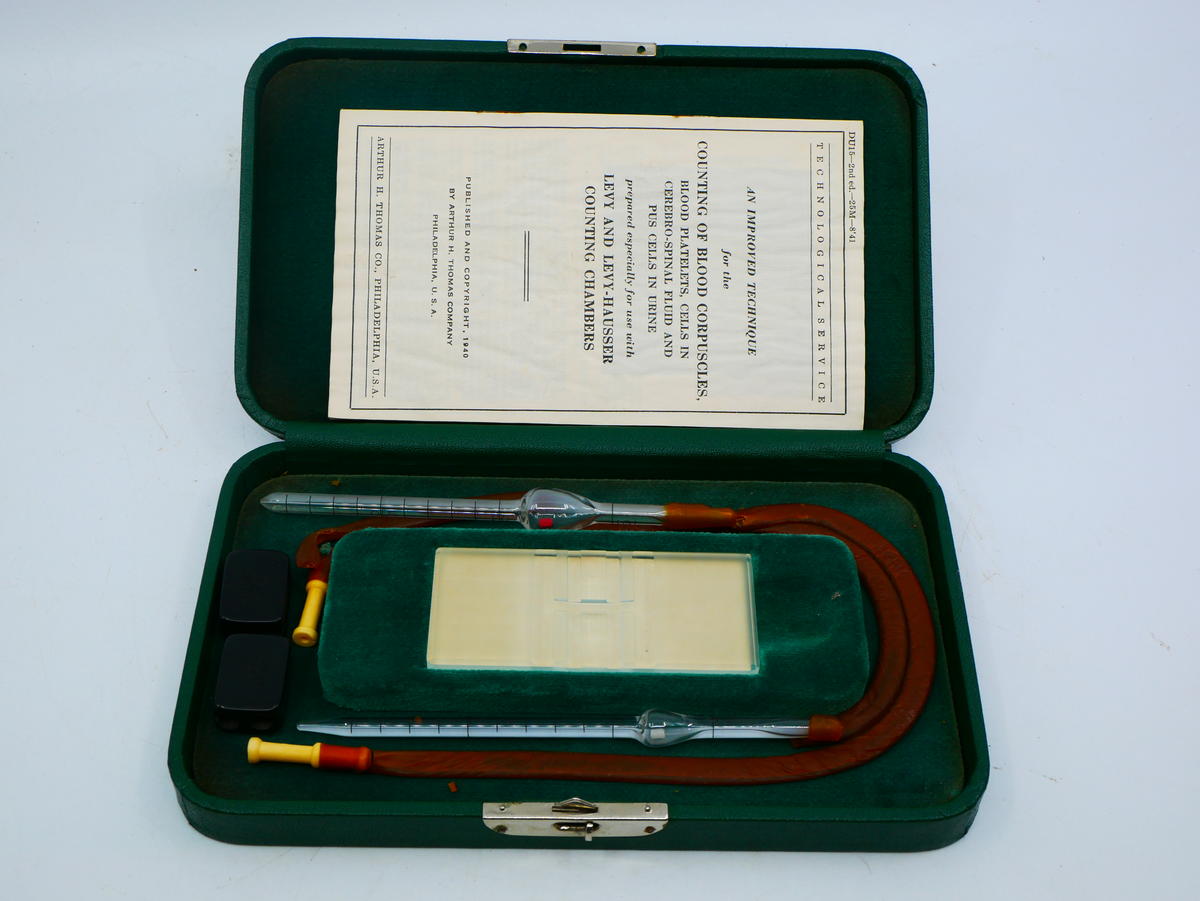 Haemocytometer with Max Levy USA Philadelphia counting chamber, in ...