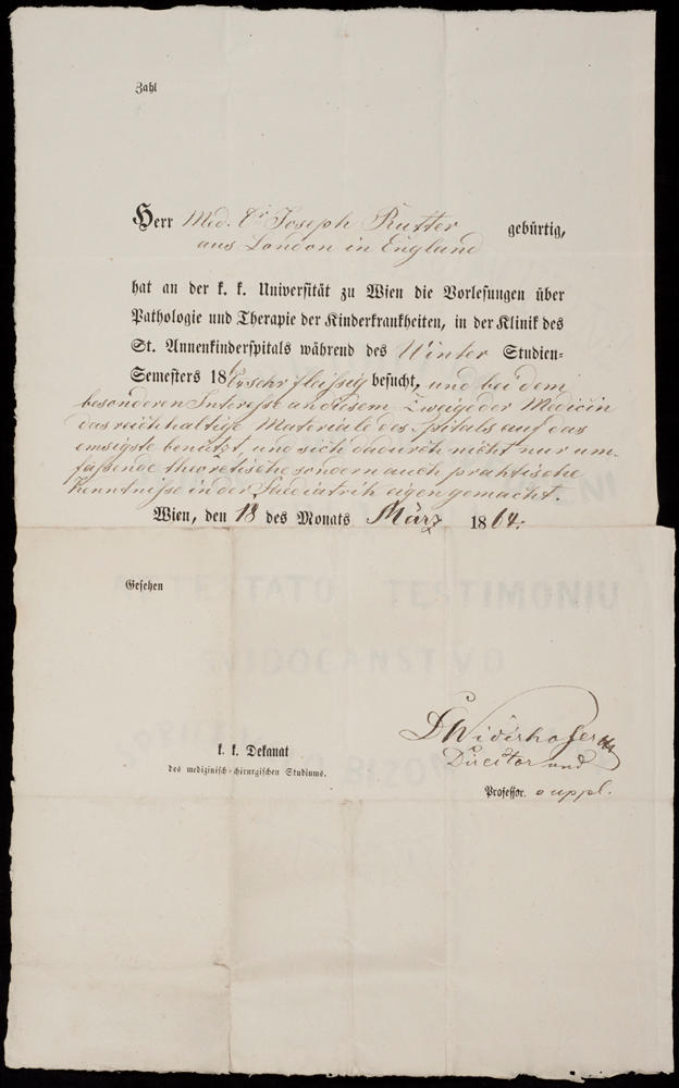 Attendance certificate for Joseph Rutter - Faculty of Medicine ...